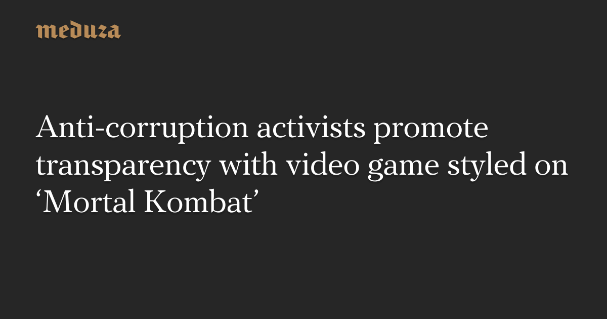 Anti-corruption activists promote transparency with video game styled ...