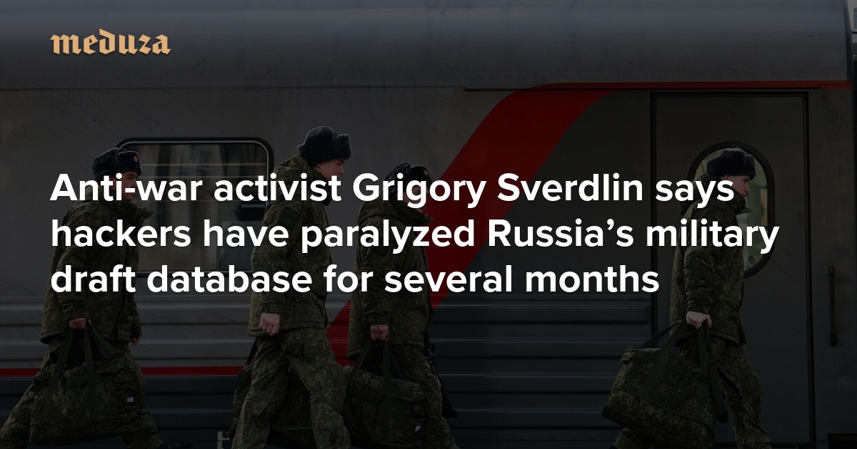 Anti-war activist Grigory Sverdlin says hackers have paralyzed Russia’s ...